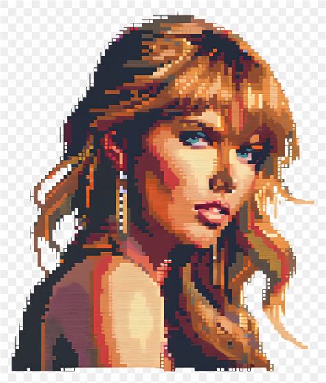 Pixel Taylor Swift Pixel Art Portrait Of A Woman Png 3552x4180px Pixel Taylor Swift Art