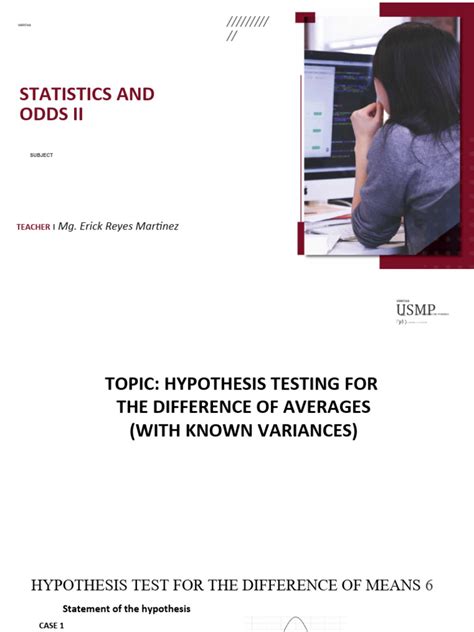 Hypothesis Test For The Difference Of Means With Var Known Pdf Statistical Significance