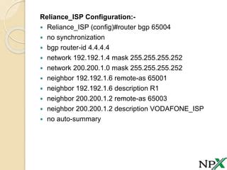 Basic BGP Configuration PPTX Basic BGP Configuration PPTX