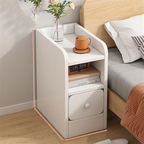 Zarbailre Ultra Narrow Nightstand 16×13×20inch Simple