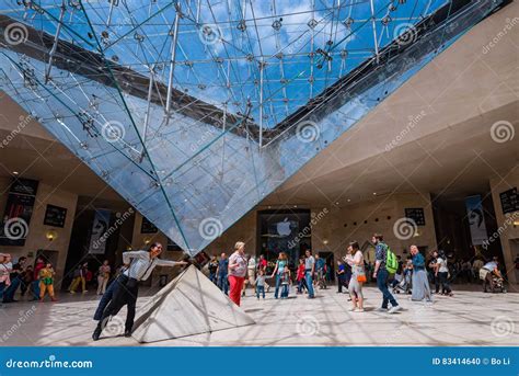 Inside The Pyramid Of The Louvre Museum Editorial Image Image Of