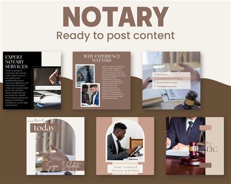 Notary Public Instagram Template Editable Social Media Posts For Notary Business Notary