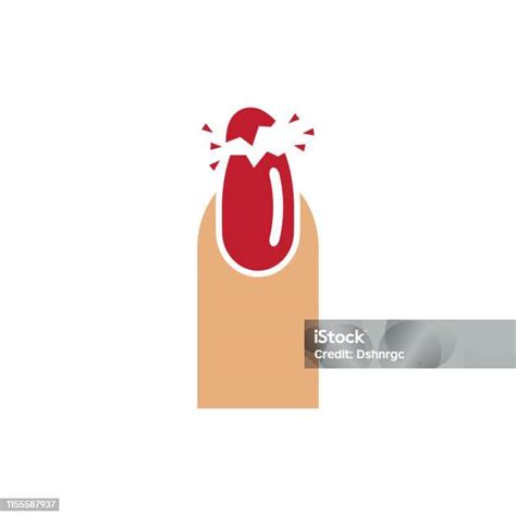 깨진 손톱 손톱 매니큐어 네일 폴란드어 벡터 아이콘 붉은 색 손톱에 대한 스톡 벡터 아트 및 기타 이미지 손톱 벡터 깨짐 Istock