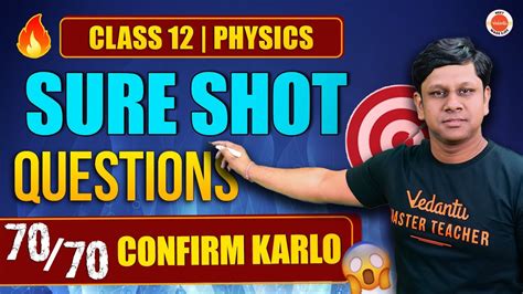 Sure Shot Questions For Physics Cbse Class 12 Last 10 Years Pyqs