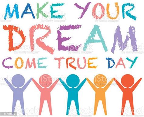 Make Your Dream Come True Day Logo Concept Stock Illustration