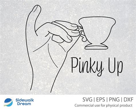 Pinky Up Svg Remember Pinky Up Svg Proper Etiquette Svg Etsy