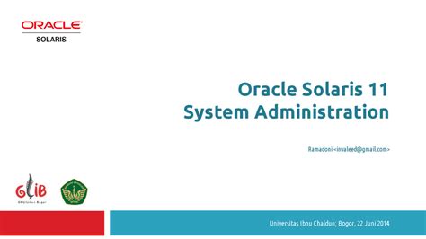 Oracle Solaris 11 System Administration Speaker Deck