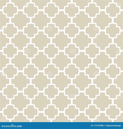 Golden Vector Geometric Seamless Pattern With Ornamental Grid Net