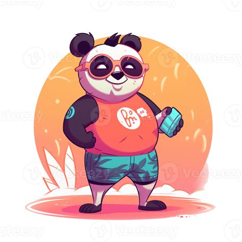 2d Cute Panda Character 24272836 Png