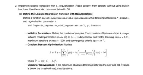 Implement Logistic Regression With L2 ﻿regularization
