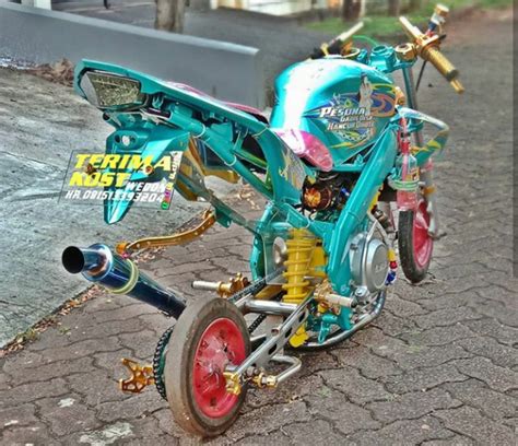 Modif Bocil Old Vixion Ganti Roda Gerobak Gegara Menanti Pelek Yang Tak Kunjung Datang