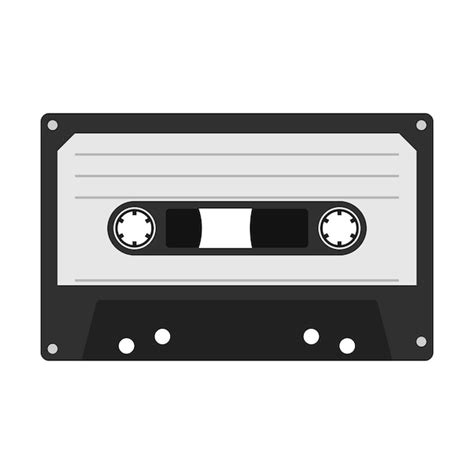 Premium Vector Compact Cassette Isolated On White Background