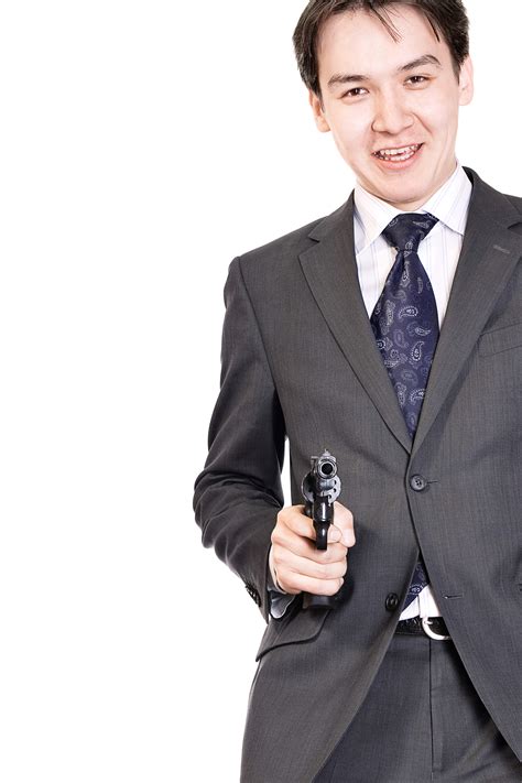 Free Photo Man With Gun Adult White Tie Free Download Jooinn