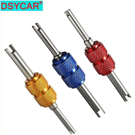 Dsycar 알루미늄 합금 자동차 자동 Ac 에어컨 밸브 코어 리무버 도구 렌치 스크루 드라이버 스템 리무버 타이어 수리