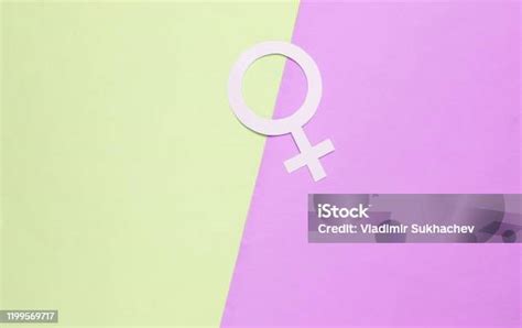 파스텔 배경에 성별 기호 페미니즘 맨 위 보기 Minimalism 남녀 평등 0명에 대한 스톡 사진 및 기타 이미지 0명 Femen International