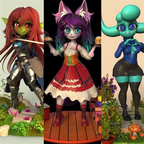 3d Chibi Comission Rotation Animation Ych Commishes