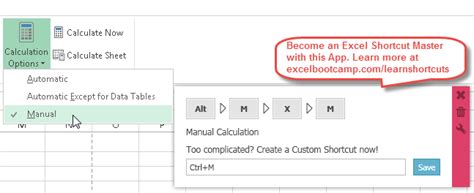 Excel Desactivar El Acceso Directo De Cálculo Automático Atajos 2025