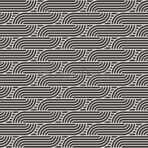 Vector Seamless Rounded Lines Pattern Modern Stylish Abstract Texture Repeating Stock Vector