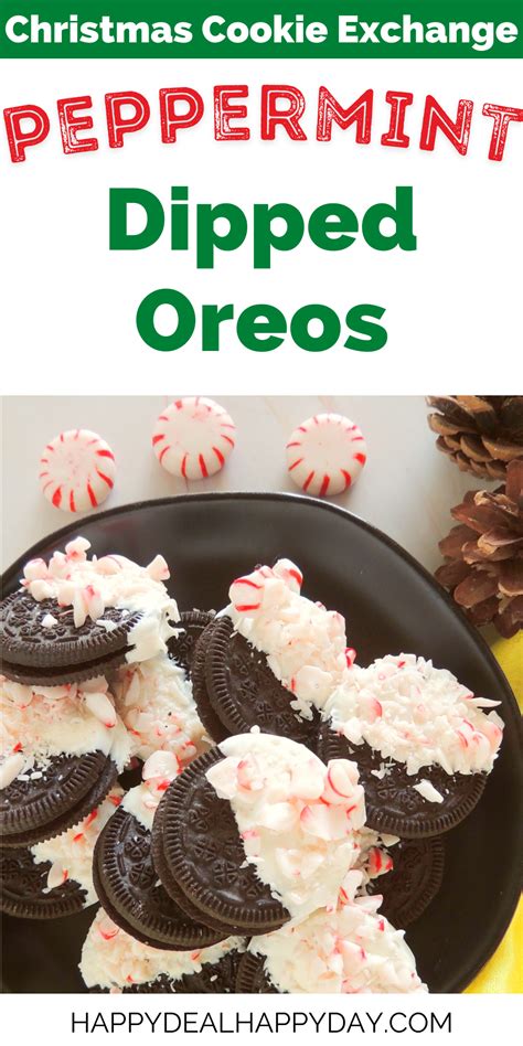 Peppermint Dipped Oreos Recipe Happy Deal Happy Day