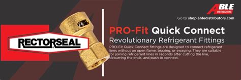 No Flaring No Brazings No Leaks Pro Fit Quick Connect Mini Split Fittings From Rectorseal
