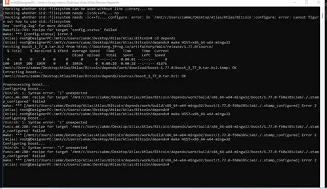 issues with compiling bitcoin using the depends folder bitcoin core