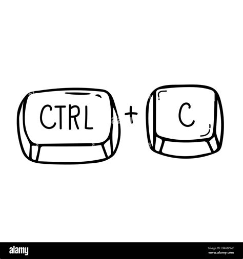 ctrl and c keyboard shortcut vector illustration paste keyboard