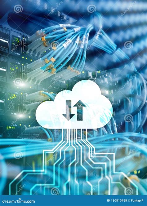 Cloud Server And Computing Data Storage And Processing Internet And