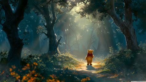 Winnie The Pooh Illustration 4k Uhd Wallpaper For Ultrahd Desktop And
