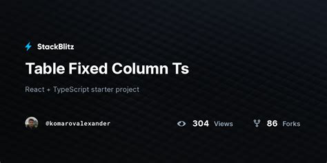 Table Fixed Column Ts Stackblitz