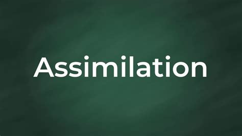 Assimilation Definition Pronunciation Examples Synonyms Youtube
