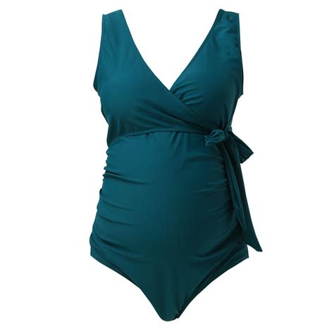 Aompmsdx Women Maternity Swimwear Onepiece Halter Pregnancy Swimsuit