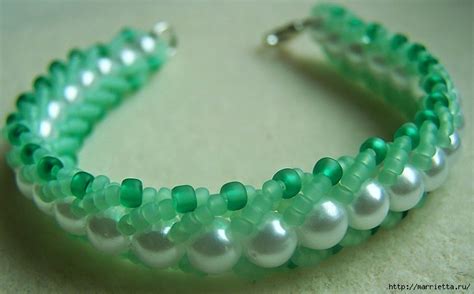 Плетение браслета плоской спиралью Фото мк