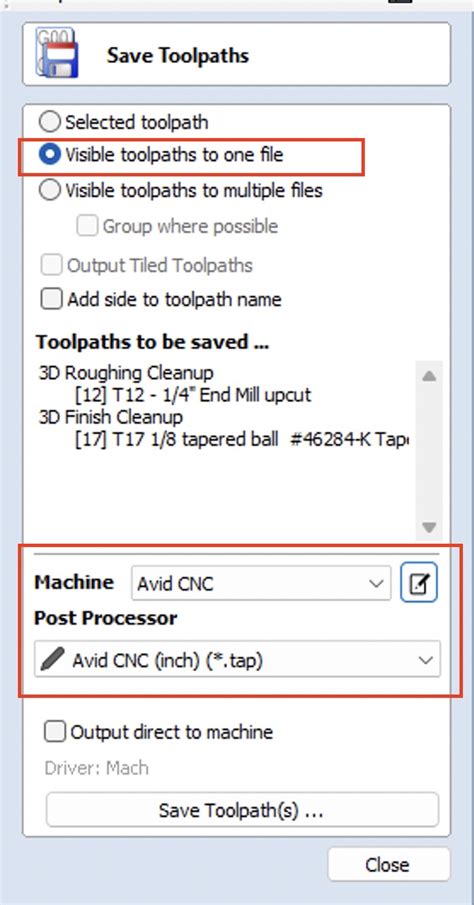 Avid Cnc Atc Post Processor Setup Vectric Vcarve Vectric Aspire
