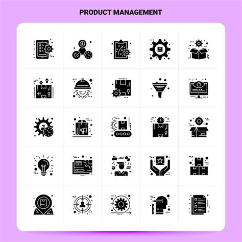 Solid 25 Product Management Icon Set Vector Glyph Style Design Black Icons Set Web And Mobile