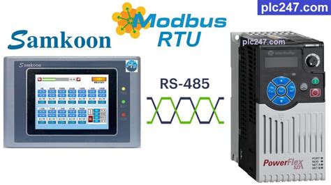 Samkoon HMI Modbus RTU PowerFlex Tutorial Plc Com