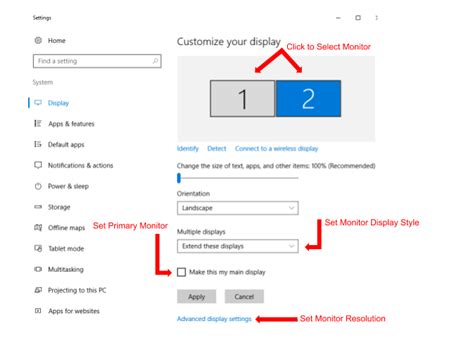 How To Change Display 1 And 2 Windows 10