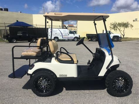 Refurb White 2016 Ezgo 48v Txt 4 Seat Passenger Golf Cart Alloy Rims Lifted Fast For Sale From