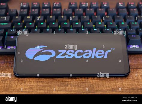 In This Photo Illustration The Zscaler Logo Is Seen Displayed On A