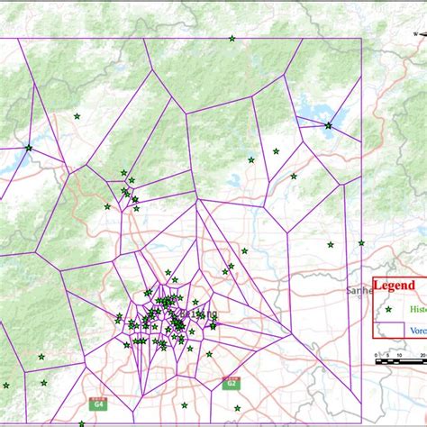 Voronoi Polygons And Its Associated Points The Historical Flash Floods Download Scientific