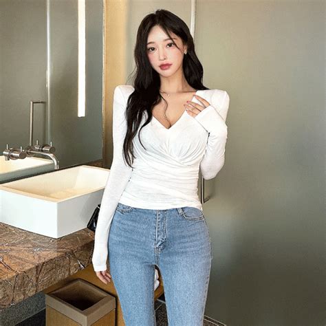 [청순섹시♥]쫀쫀 셔링 글램티 에이블리