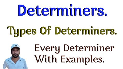 Determiners Types Of Determiners Determiners In English Grammar