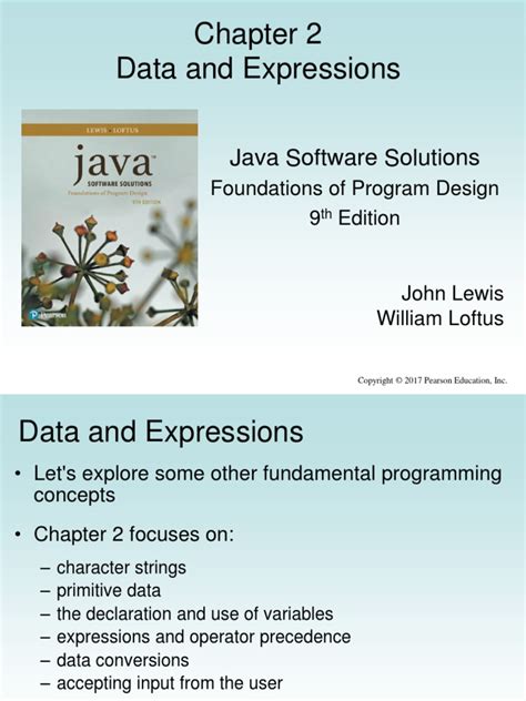 Data And Expressions Java Software Solutions Pdf Data Type