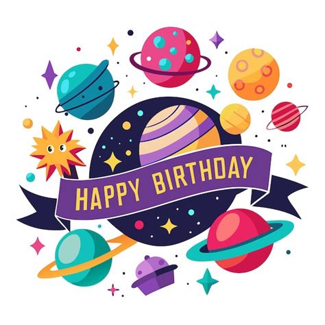 생일 축하 타이포그래피 배너 배경 디자인 프리미엄 Ai 생성 벡터