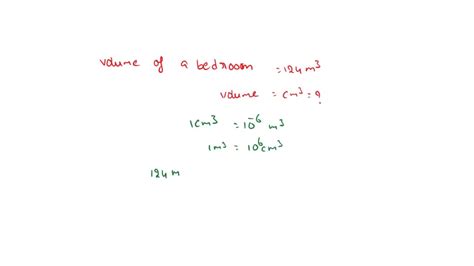 SOLVED A Bedroom Has A Volume Of M This Is For A Practice Worksheet What Is Its Volume