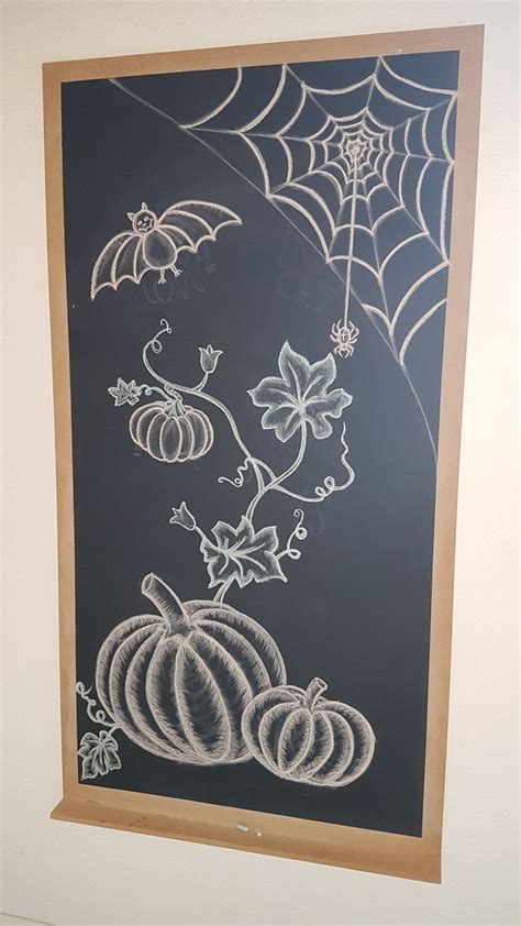 Herfst Krijtbord Halloween Chalkboard Art Fall Chalkboard Art