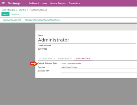 Set Default Pos For User In Odoo Ktree Global It Services Company