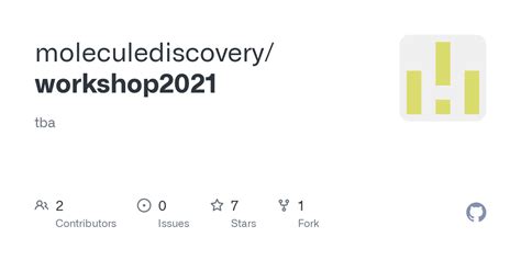 Github Moleculediscoveryworkshop2021 Tba