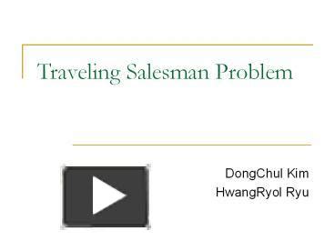 Traveling Salesman Problem Presentation Free To Download