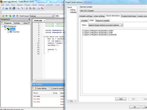 How To Use Opencv With Codeblock On Windows Bit Closed Opencv Q A Forum