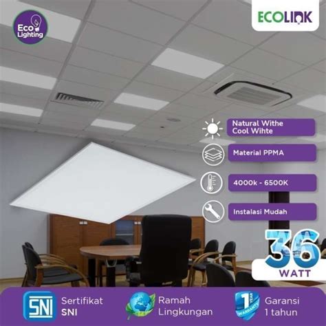 Promo Ecolink Lampu Led Panel Kotak Rumah Sakit Kantor Bengkel W Watt W Watt Warna Putih